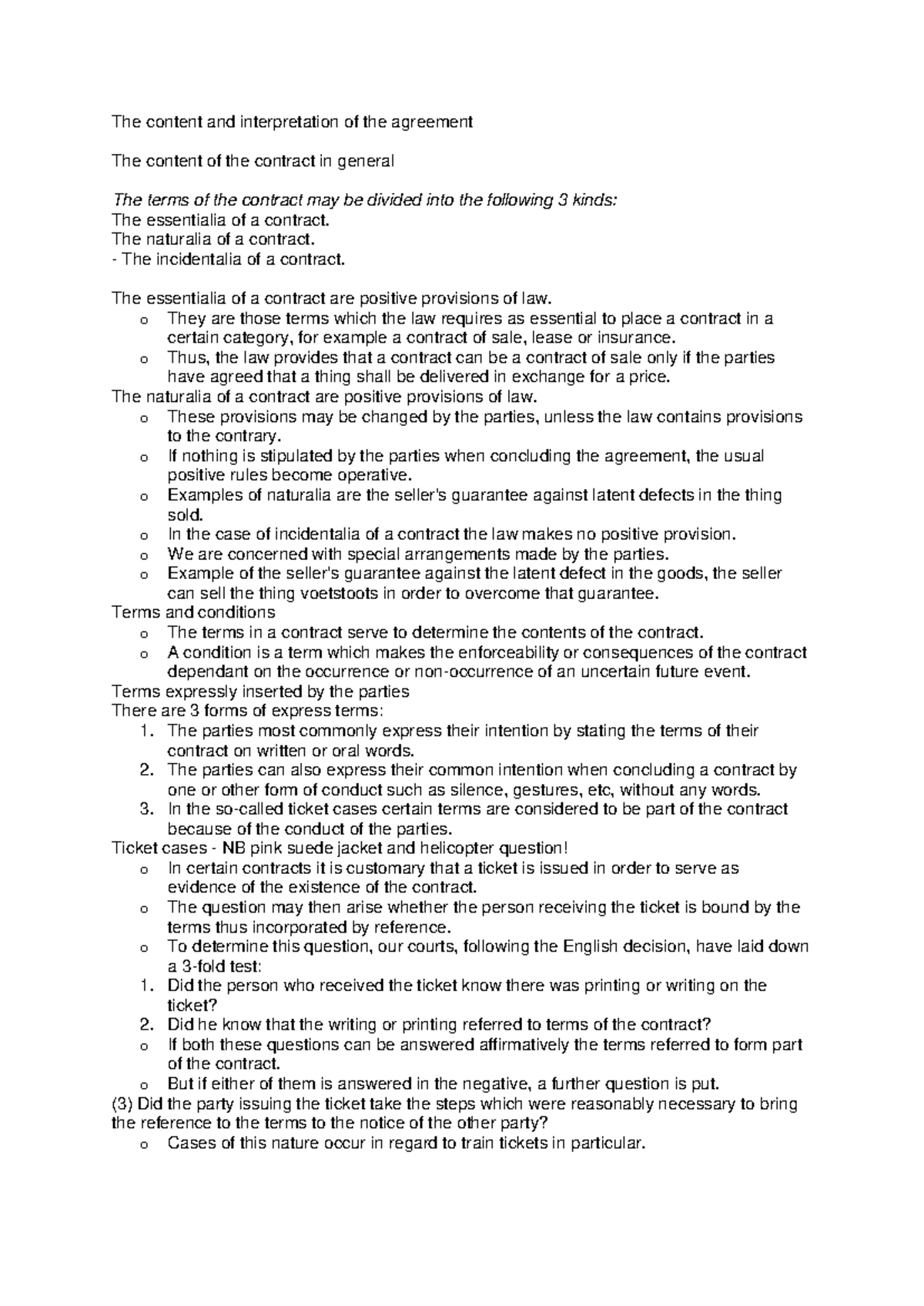 Comprehensive Analysis of Contract Types and Terms - Studocu
