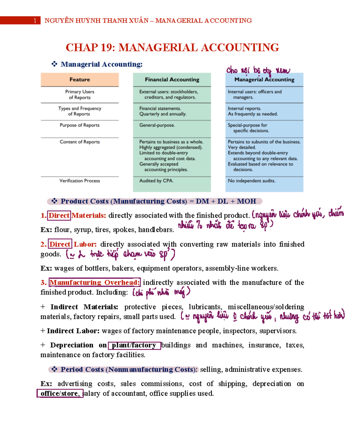 LT-MID-MA: Managerial Accounting Chapter 19 & 22 Study Notes - Studocu