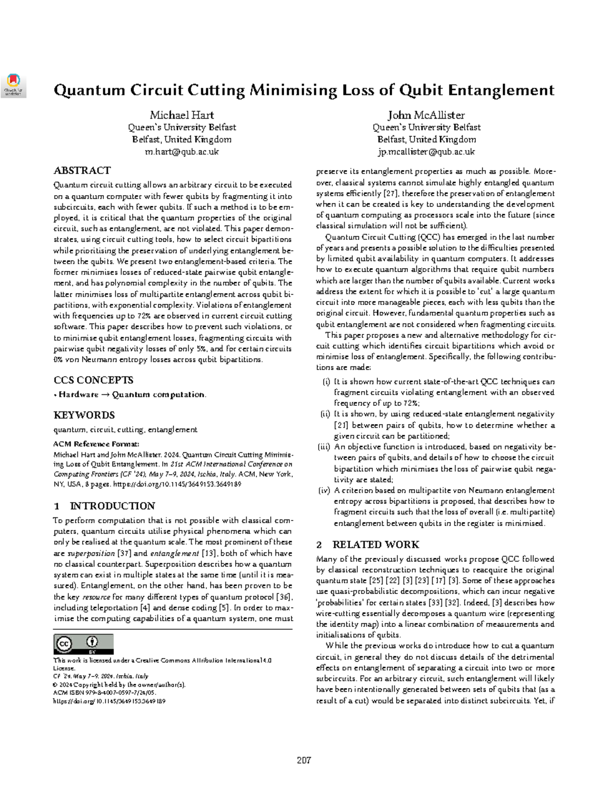 Quantum Circuit Cutting: Minimizing Qubit Entanglement Loss in QCC ...