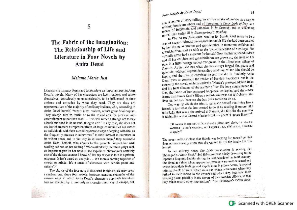 Four Novels by Anita Desai: An Analytical Study of Themes and ...