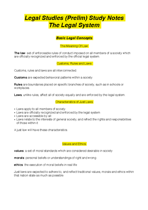 Legal Studies - Grade: 12 - New South Wales Higher School Certificate ...