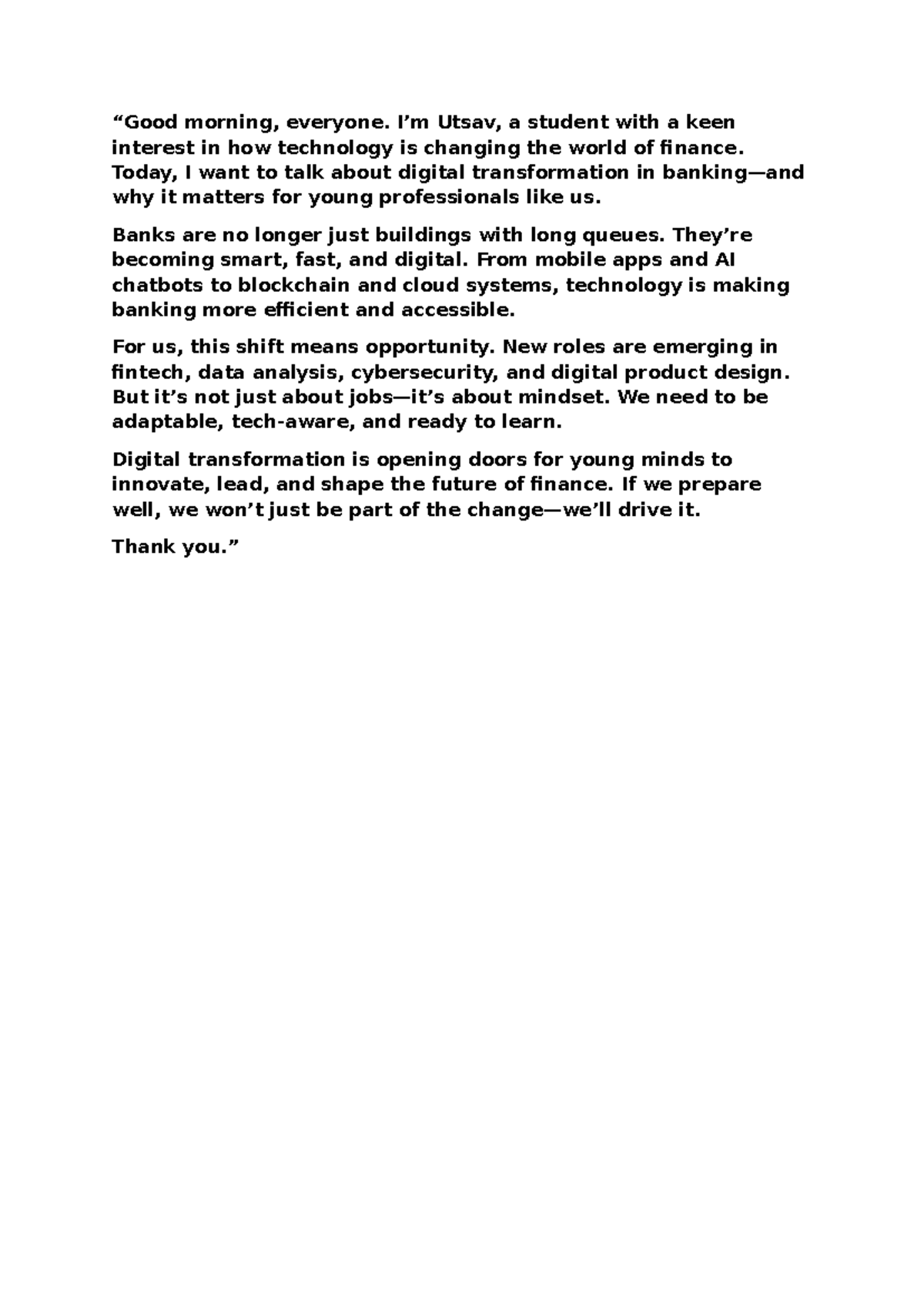 Digital Transformation in Finance: Opportunities for Young Pros - Studocu