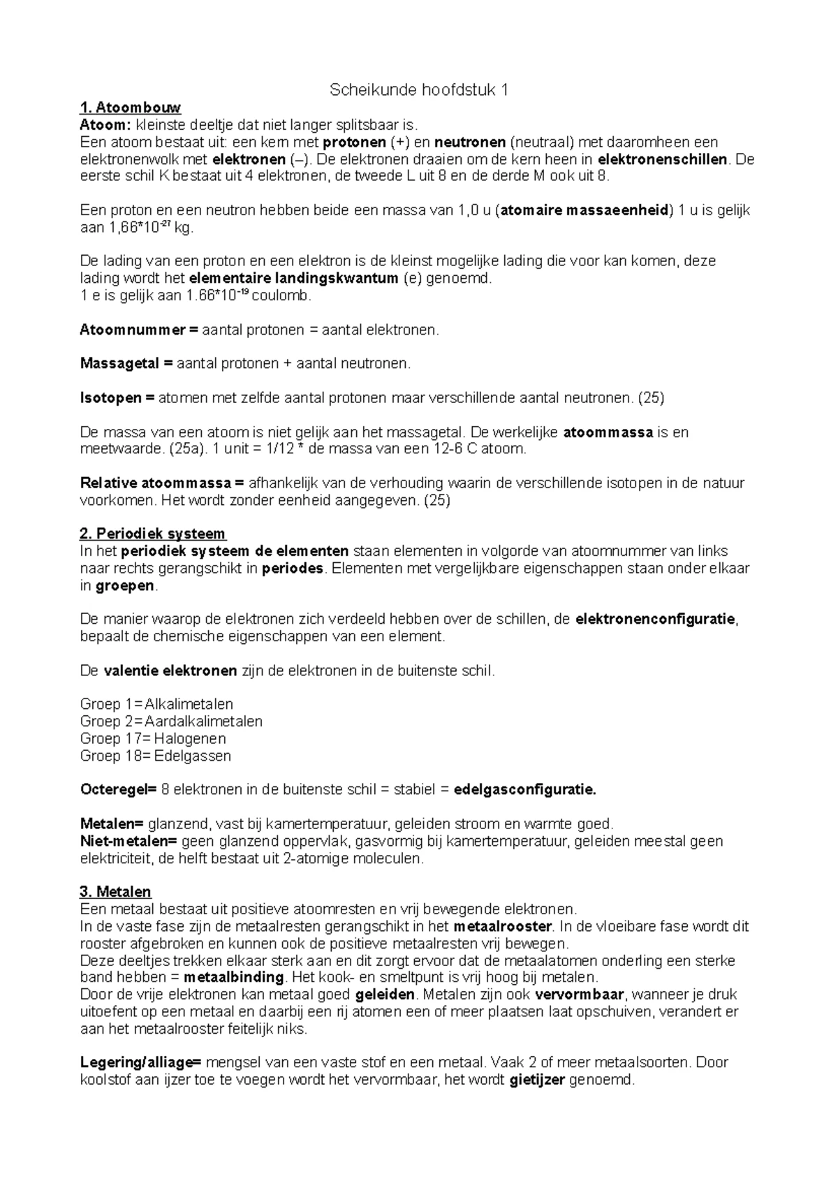 SK H6 Koolstofchemie - Homologe Reeksen en Naamgevingsregels - Studeersnel