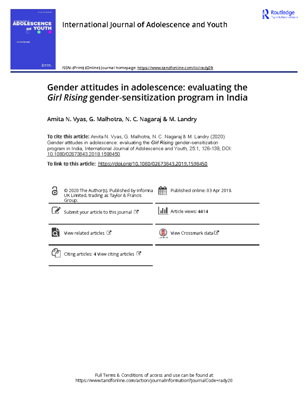 Evaluating the Girl Rising Program: Gender Sensitization in India - Studocu