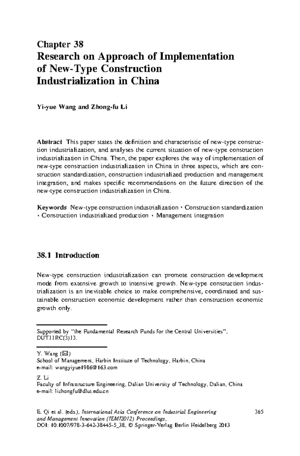 Research on Implementation Approaches for New-Type Construction - Studocu