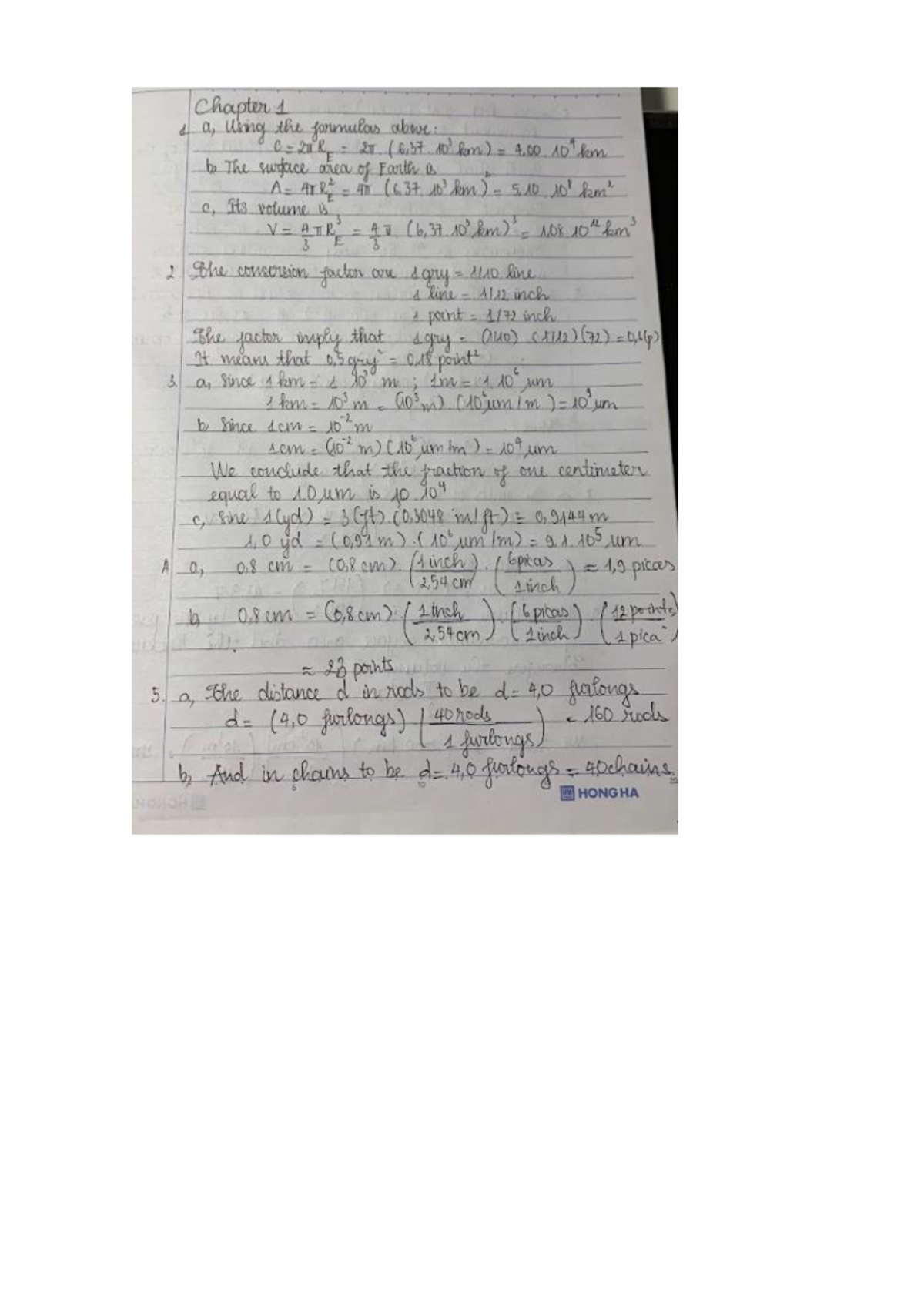 Chapter 1: Surface Area and Volume Calculations (C 211 E) - Studocu
