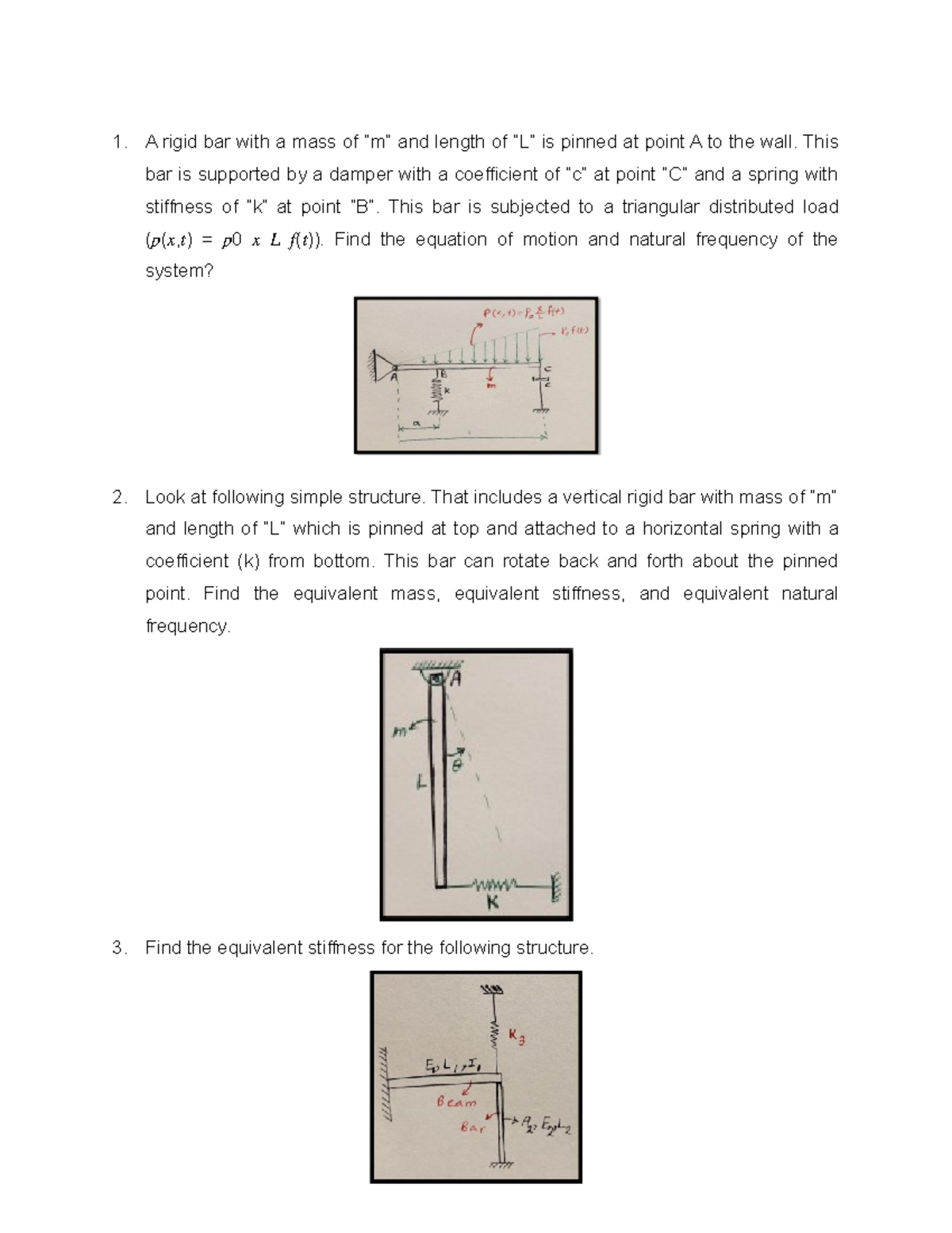 Vibrations Engineering Problems - Analysis and Solutions - Studocu
