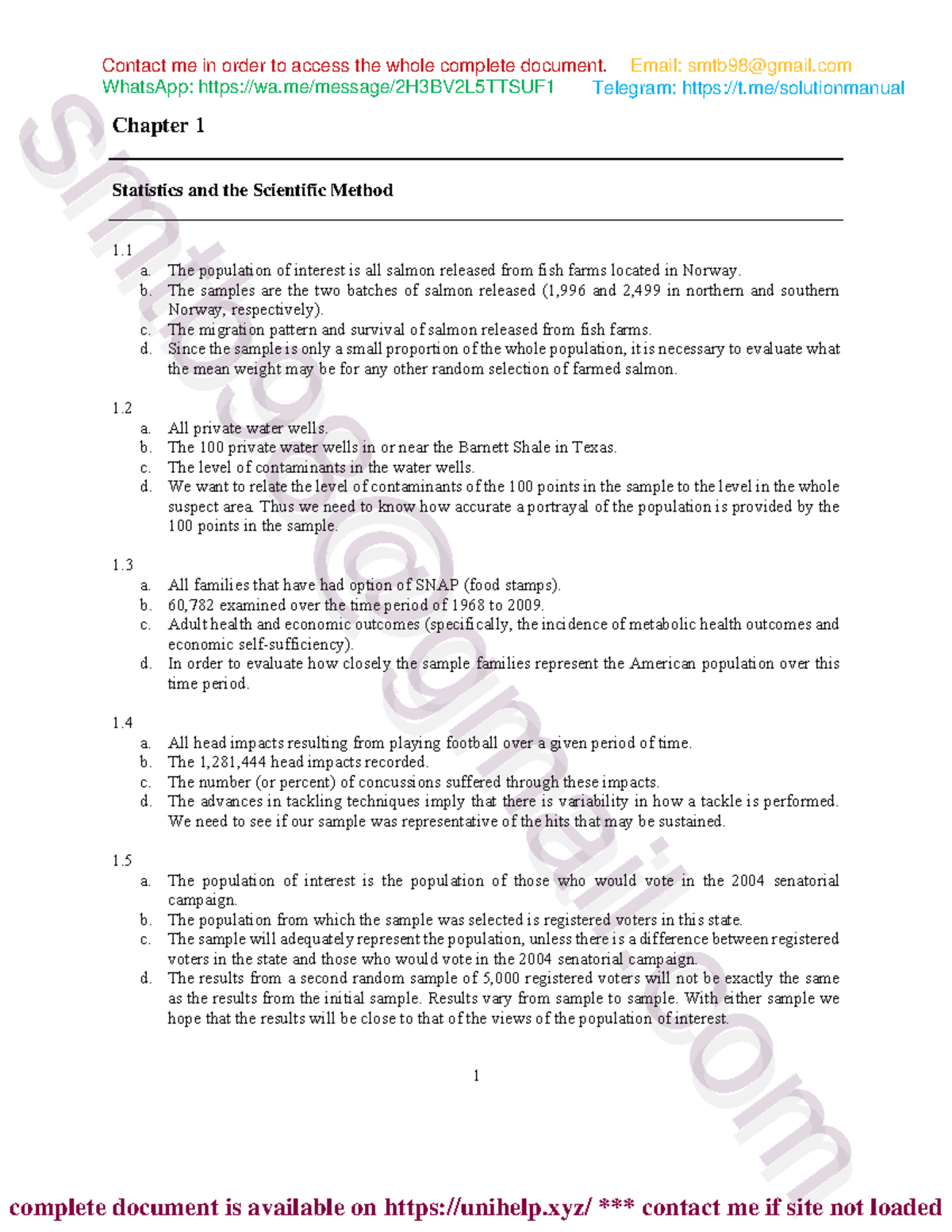 Solution Manual: Statistical Methods & Data Analysis (7th Ed) - Chapters Overview - Studocu