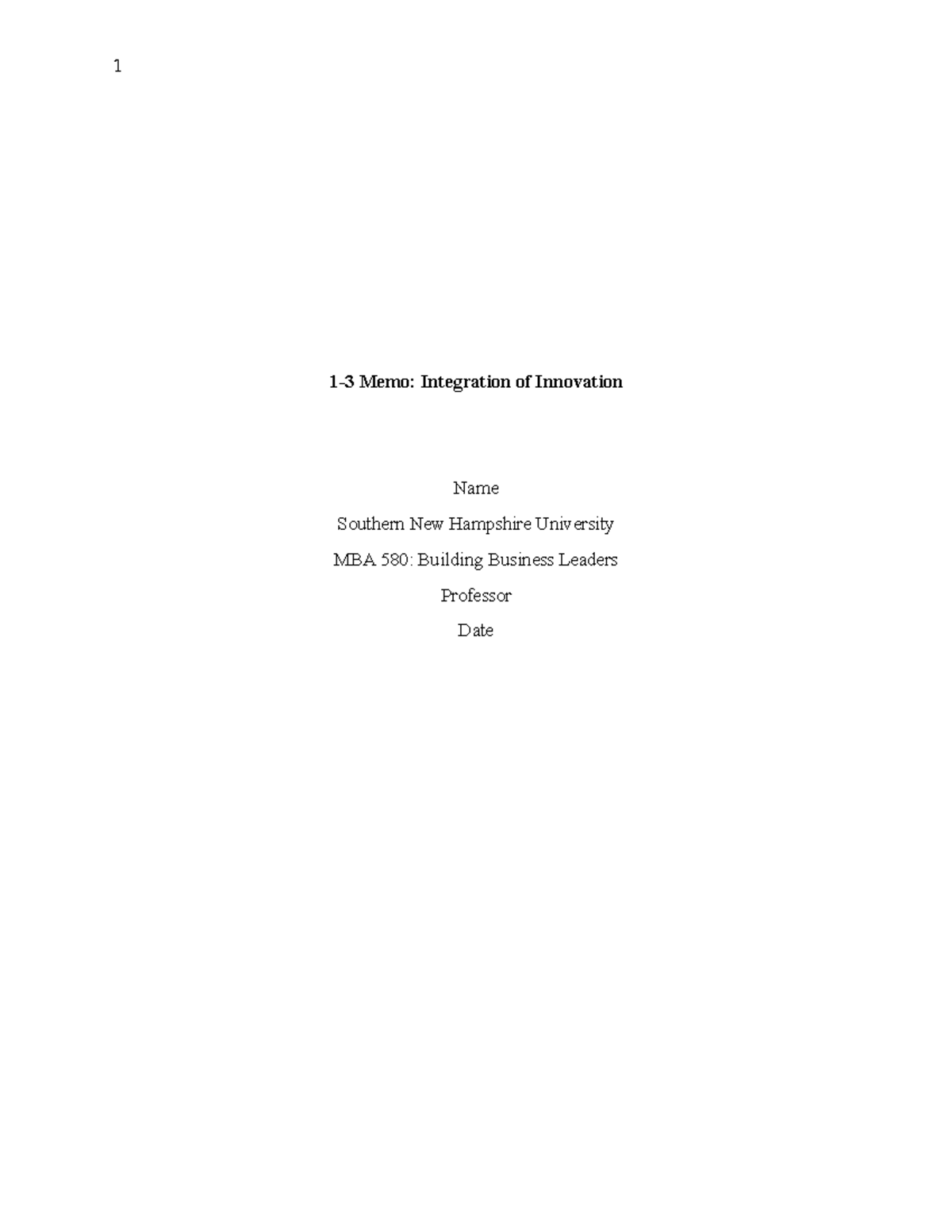 MBA 580: Memo on Integrating IoT for Competitive Advantage - Studocu