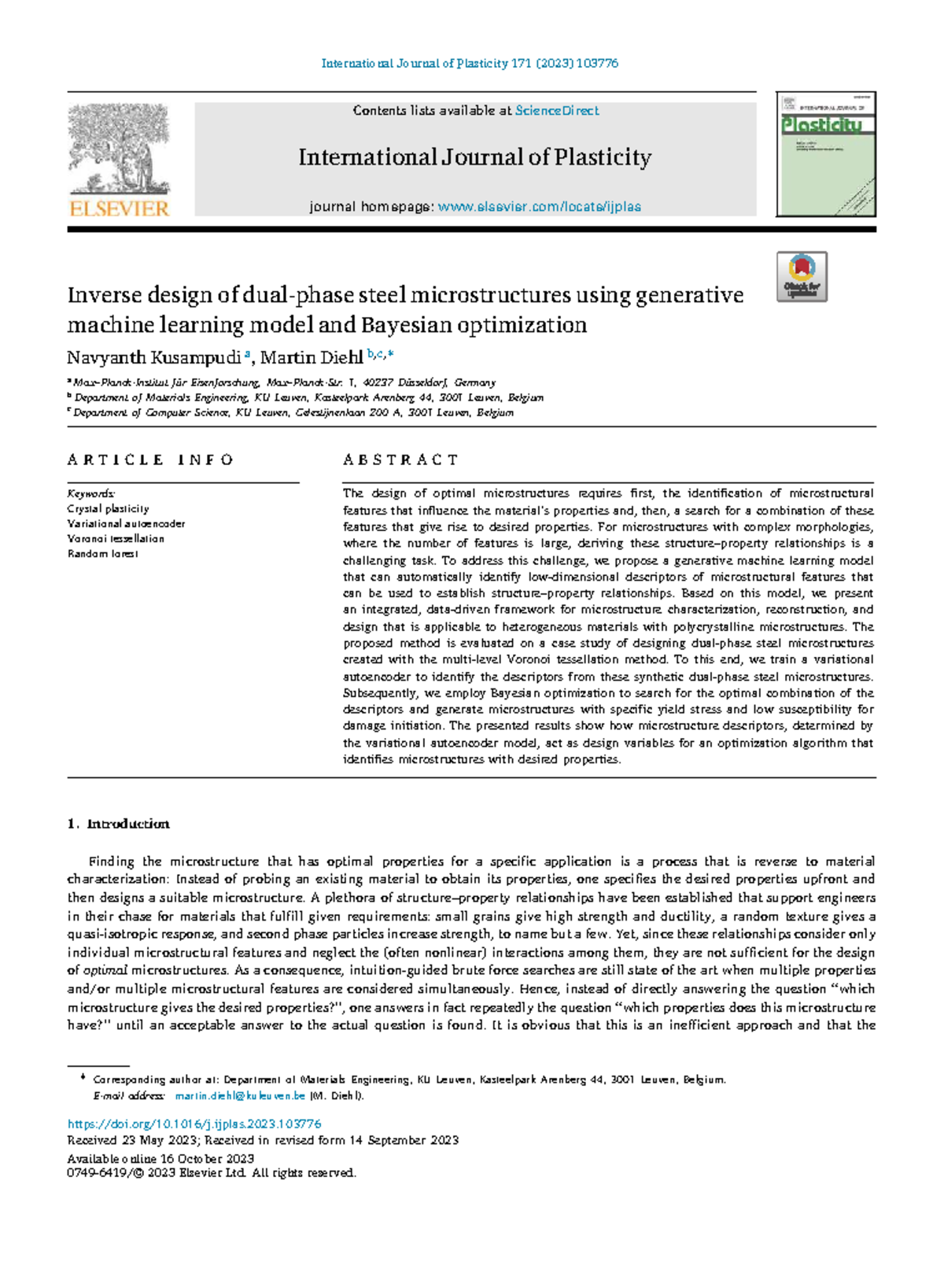 Inverse Design of DP Steel Microstructures via VAE and Bayesian ...