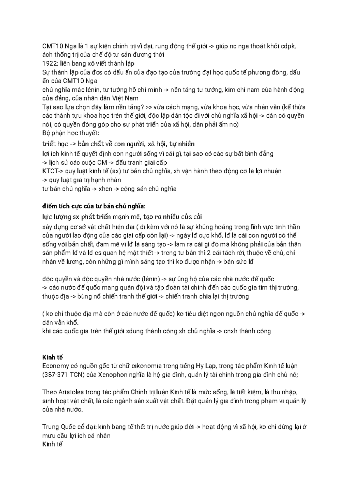 CMT10 Nga: Sự Kiện Chính Trị Vĩ Đại và Tư Tưởng Hồ Chí Minh (KTCT) - Studocu
