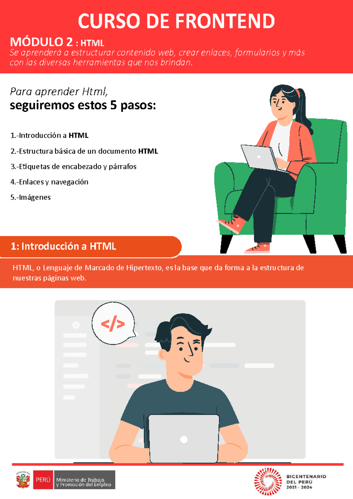 CURSO DE FRONTEND MÓDULO 2: Infografía N° 02 - Estructura HTML - Studocu