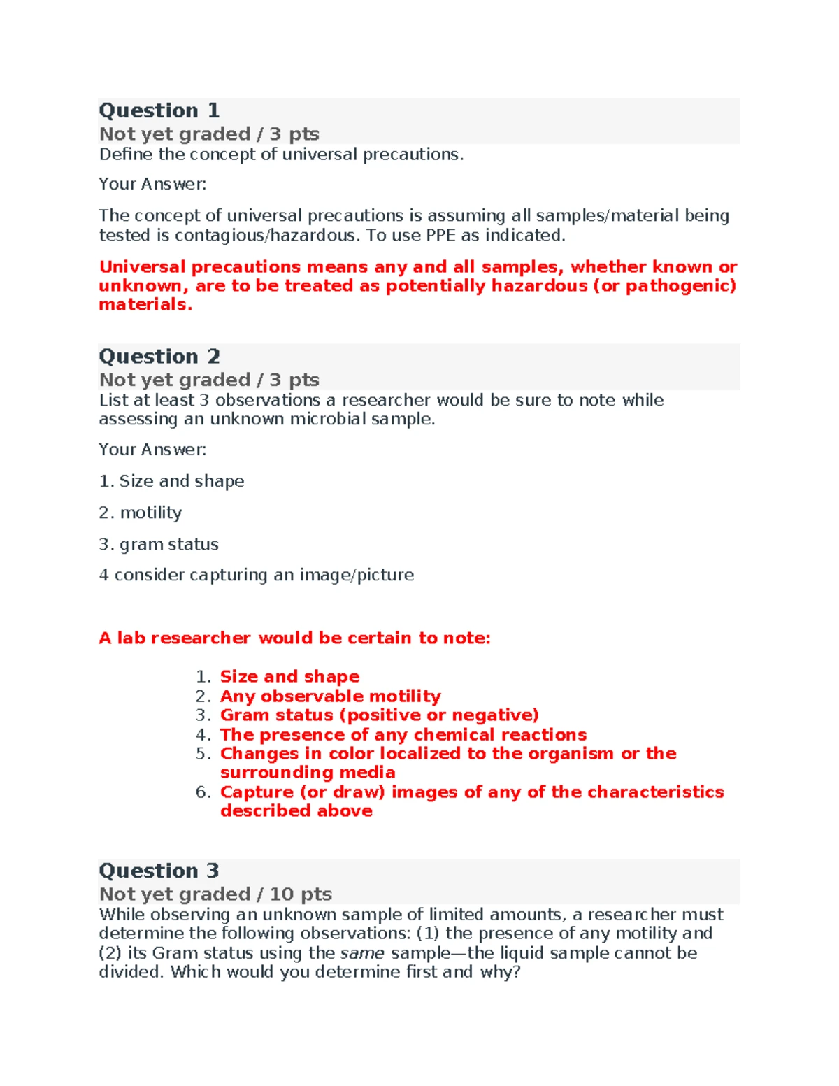 Micro Final Exam - * Some questions not yet graded Final Exam - Requires Respondus LockDown ...