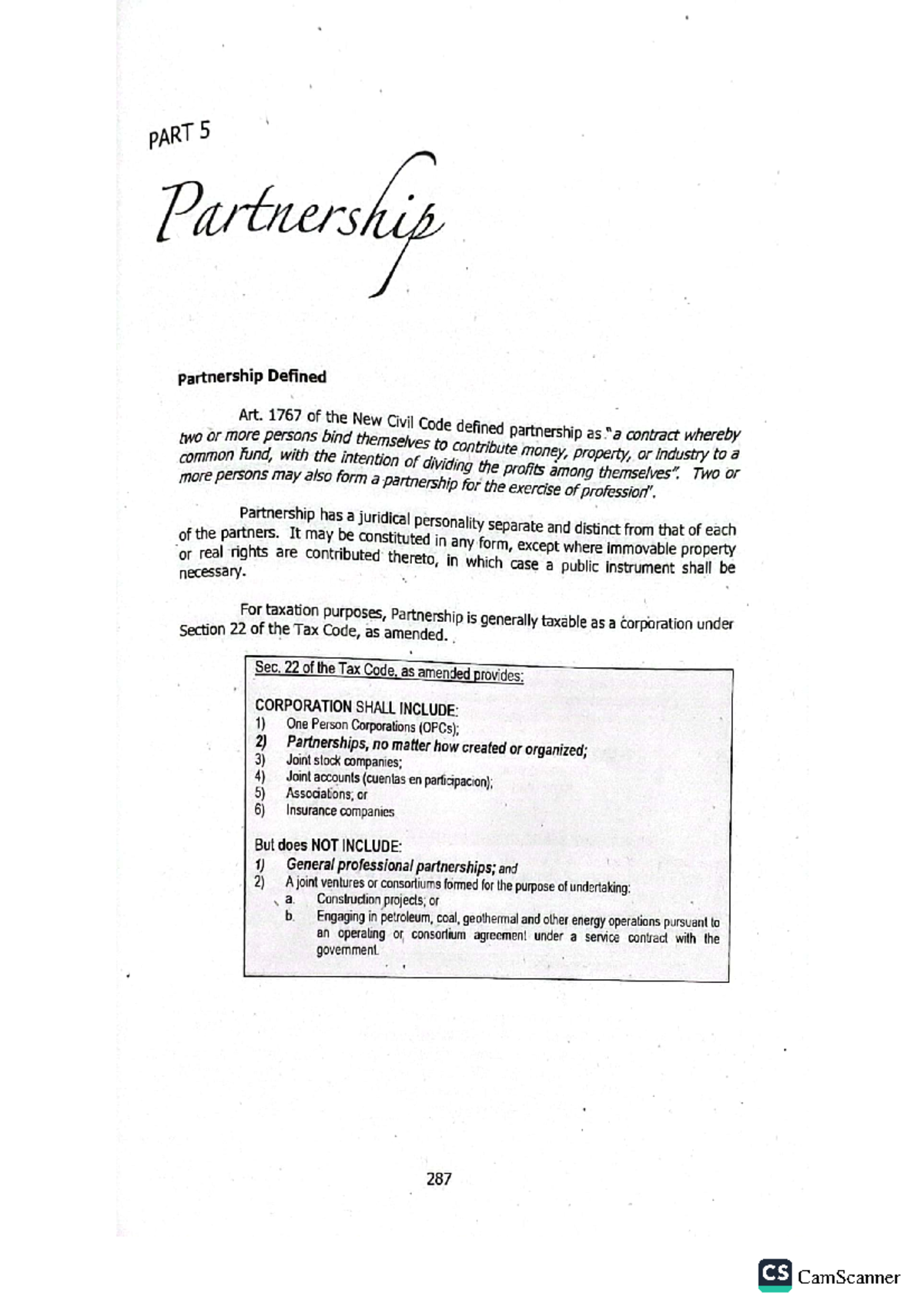 Partnership Taxation Overview: Key Concepts and Computations - Studocu