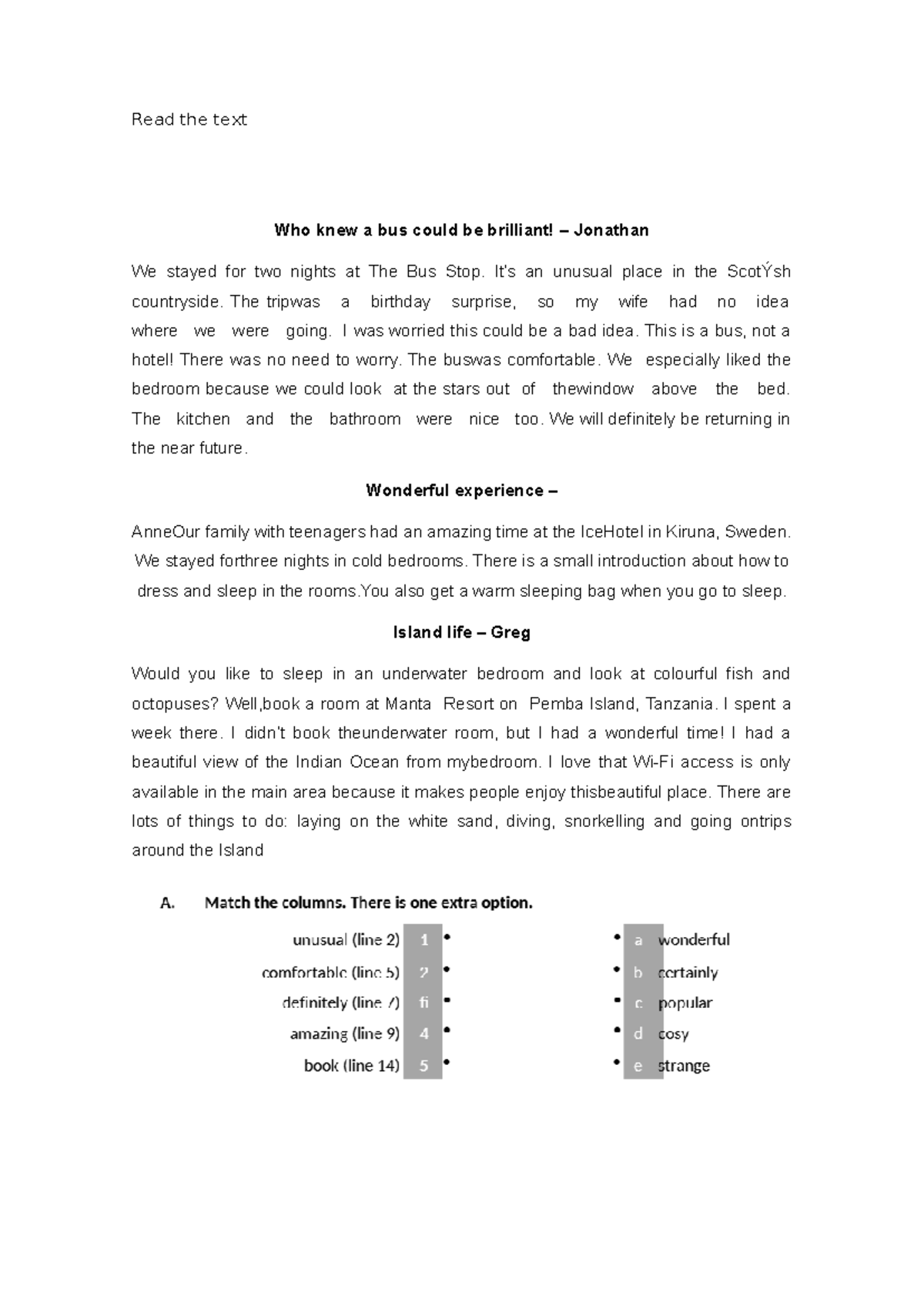 Unique Accommodations: A Comprehension Guide - Studocu