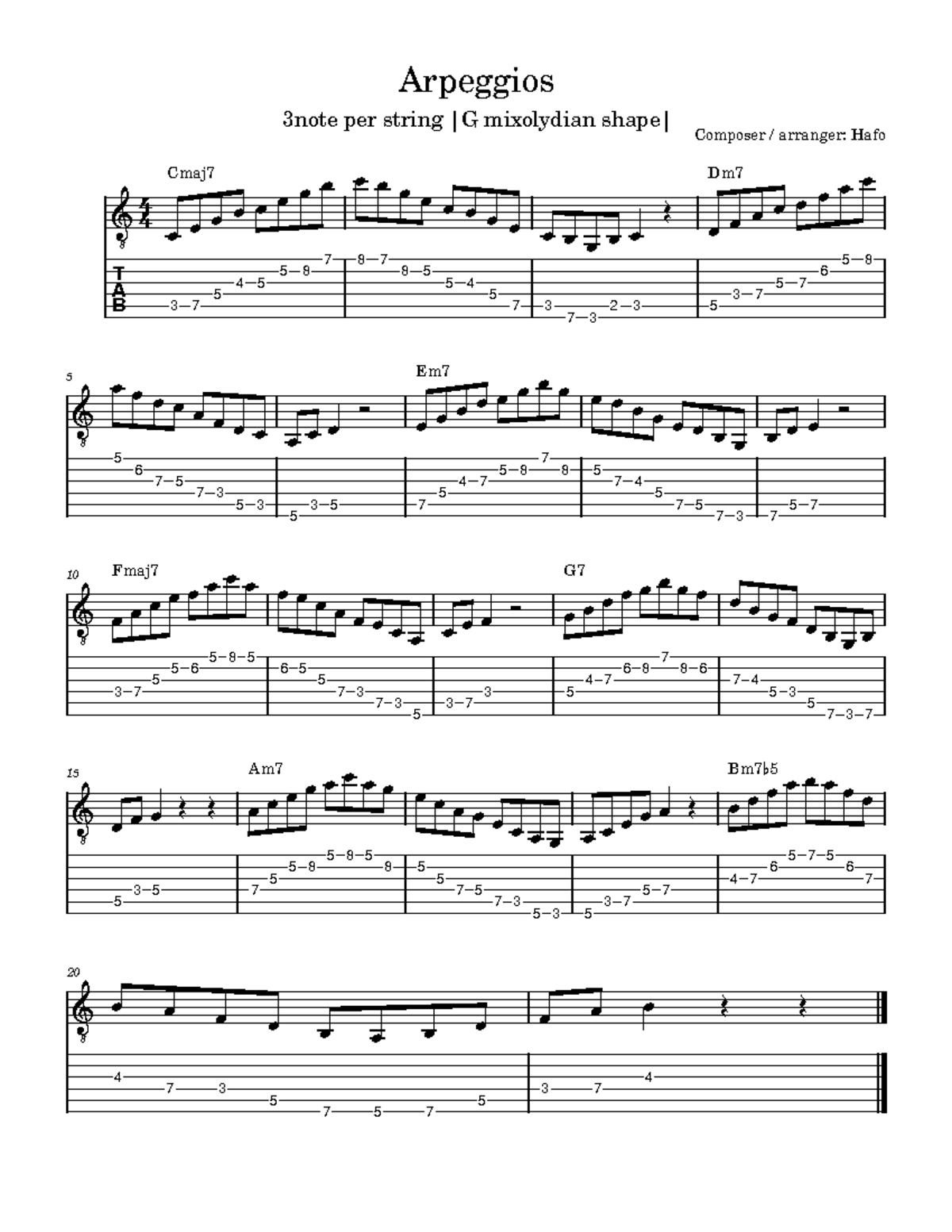 Arpeggios G Mixolydian - Practice Guide - Studocu