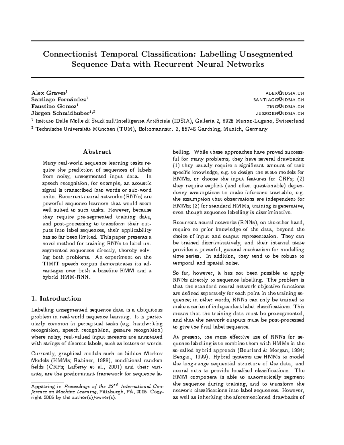 9.1 Connectionist Temporal Classification: Labelling Unsegmented Sequences with - Studocu