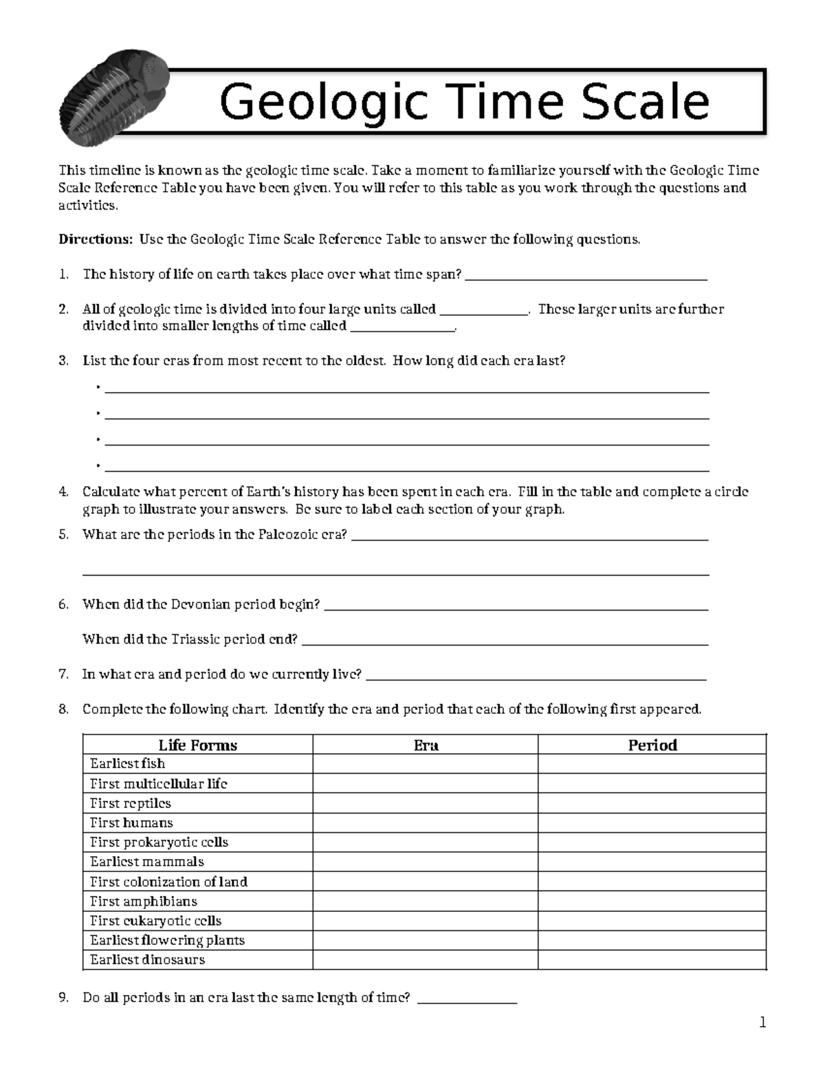 Geologic Time Scale Reference Handouts for Students - Studocu