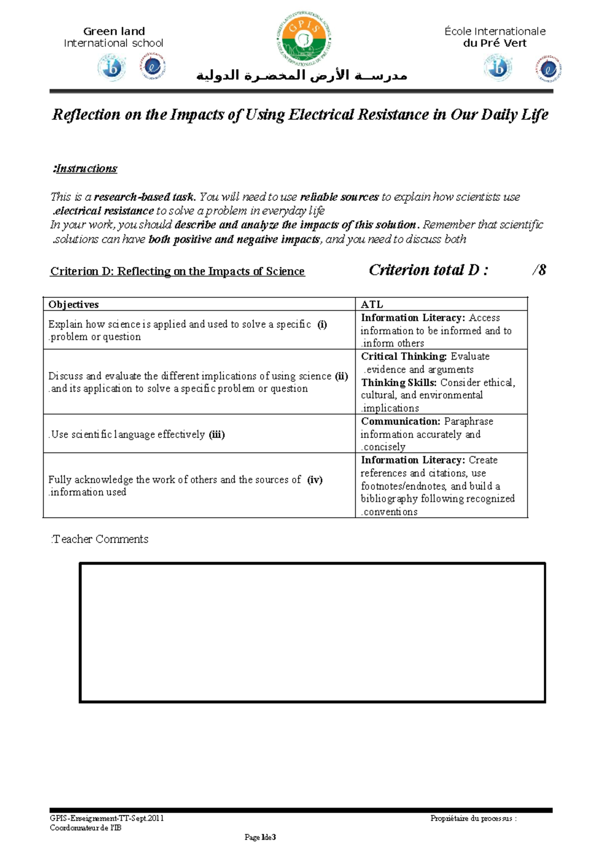 Reflection on the Impacts of Electrical Resistance in Daily Life ...