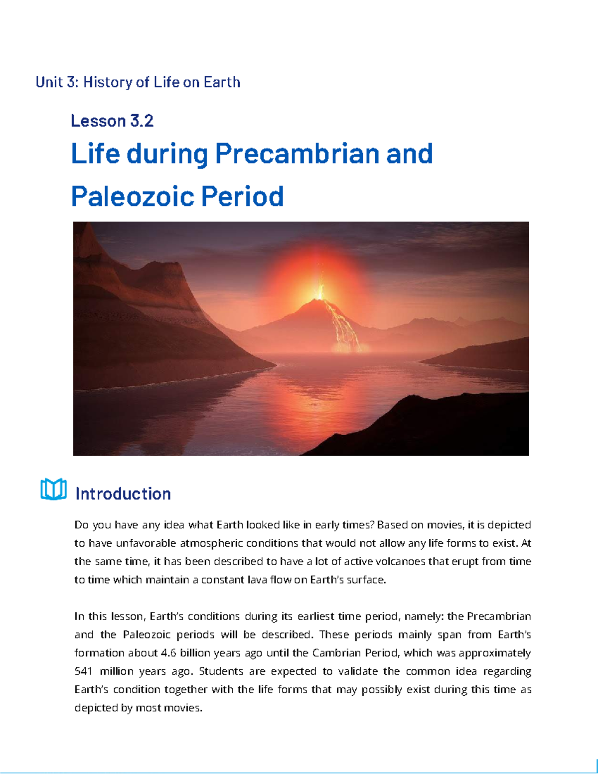 BIO2 Lesson 3.2 Study Guide: Life in the Precambrian & Paleozoic Eras - Studocu