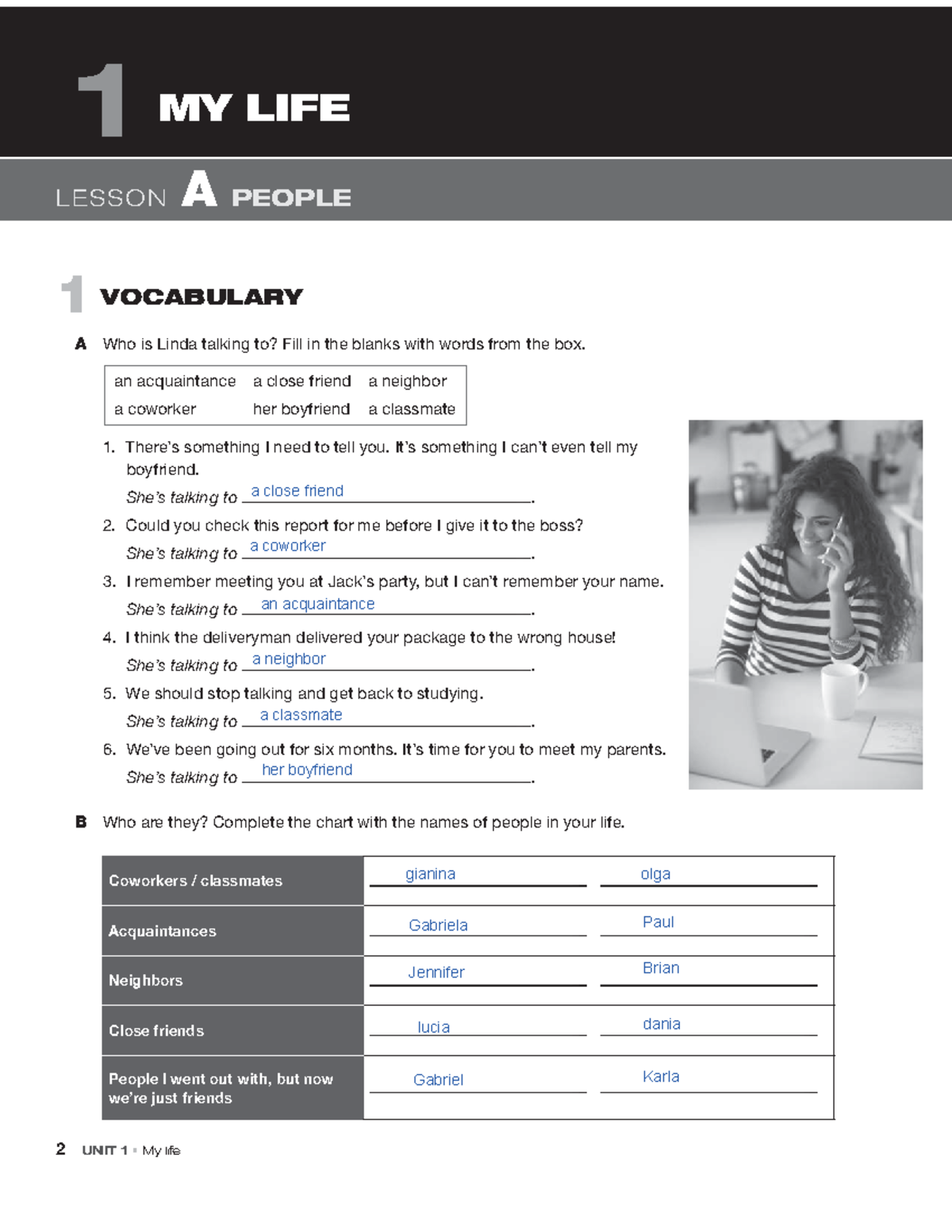 1 MY LIFE: PEOPLE & CONVERSATIONS WORKBOOK (ENG 101) - Studocu