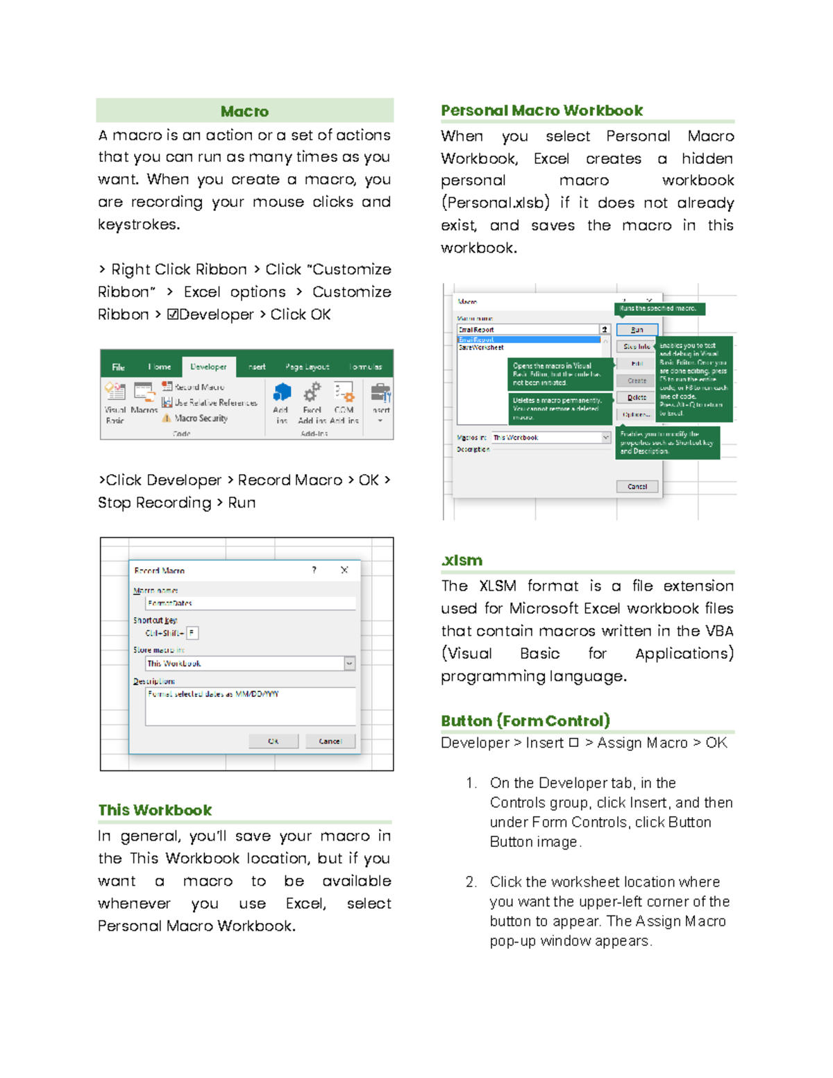 IT Reviewer 2 - Google Docs - Macro A macro is an action or a set of ...