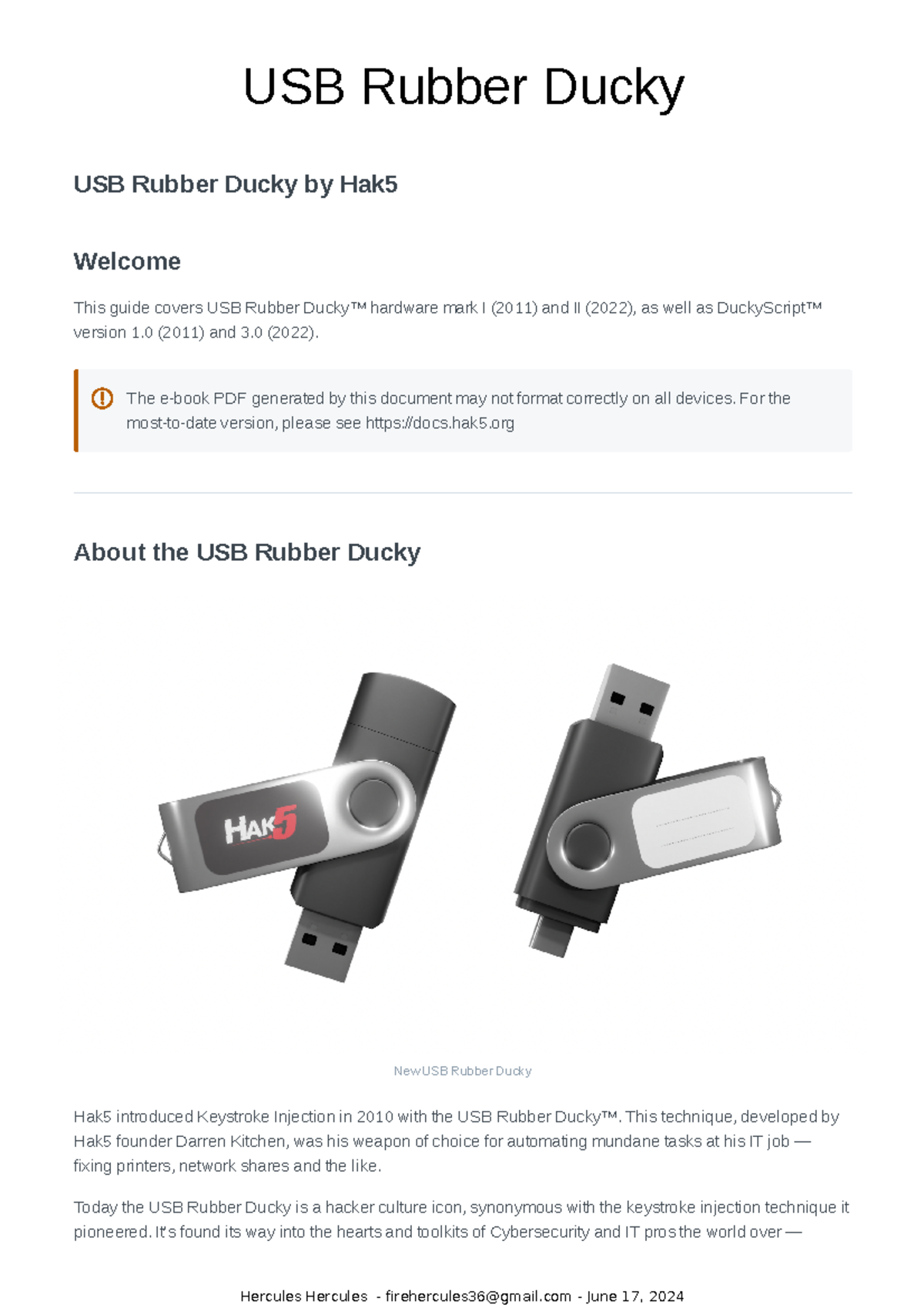 USB Rubber Ducky Guide: Understanding DuckyScript 3.0 Features - Studocu