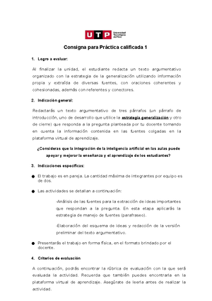 Comprensión y redacción de textos 1 - UTP - Studocu