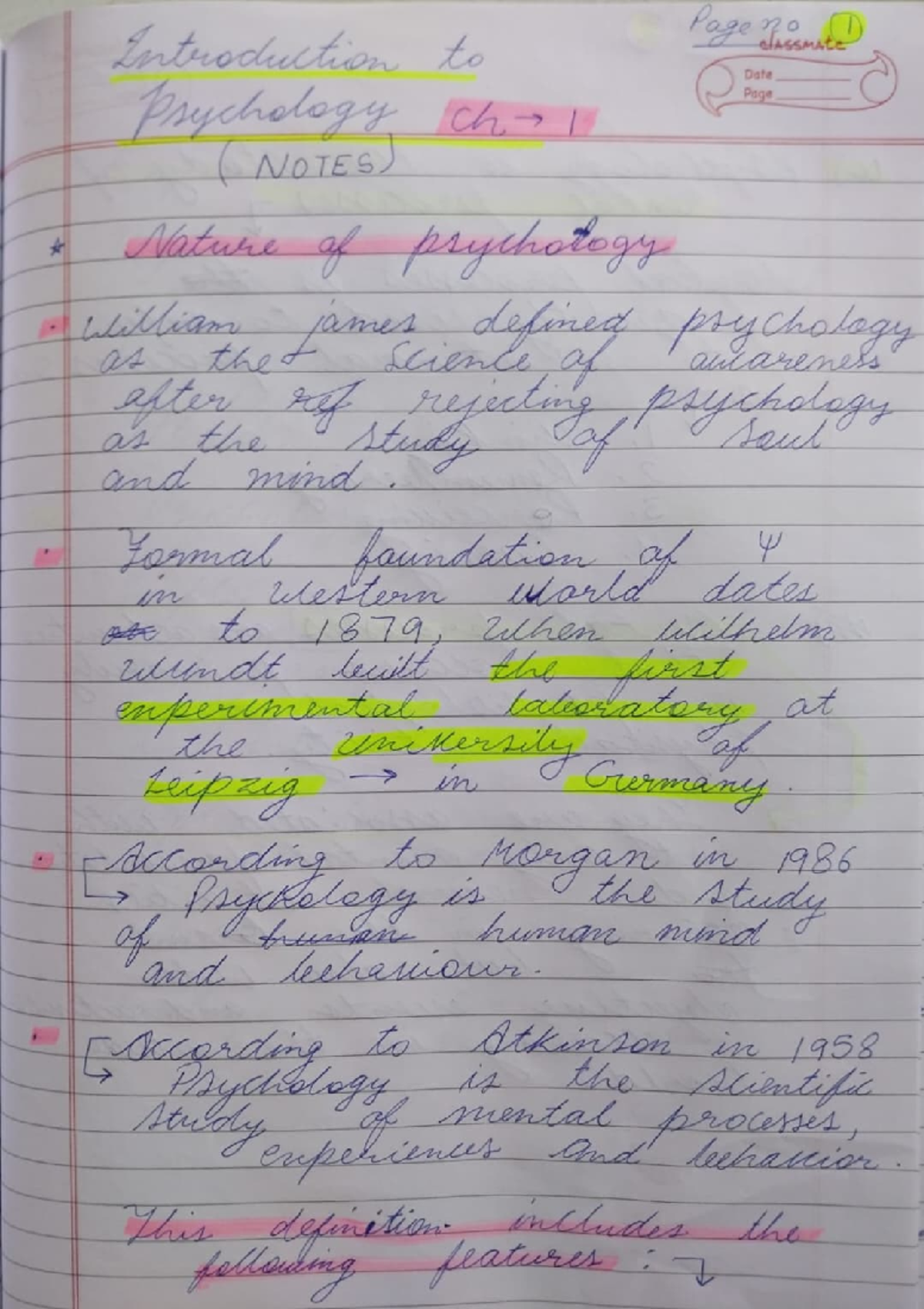 IOP CH1 Notes,Ques - IOP Ch1 notes - Introduction to Pageno classmate 1 ...