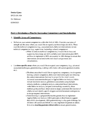 Portfolio Part B template CK1 SPCE630 Spring 2025-1 - Tips for ...