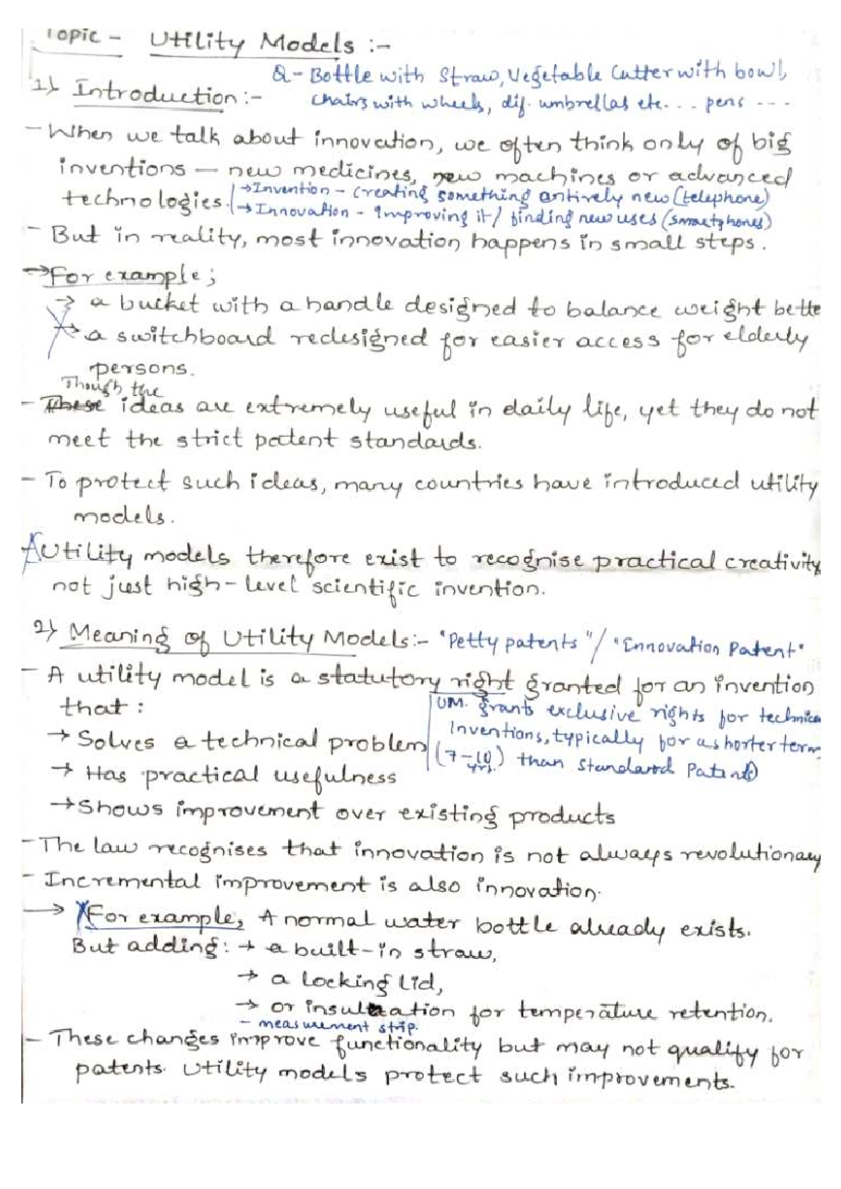 Utility Models: Practical Innovations and Their Importance - Studocu