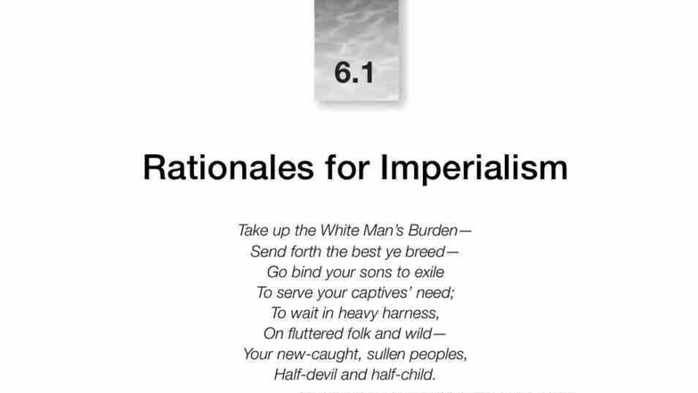 6.1 Rationales for Imperialism: Ideologies from 1750-1900 - Studocu