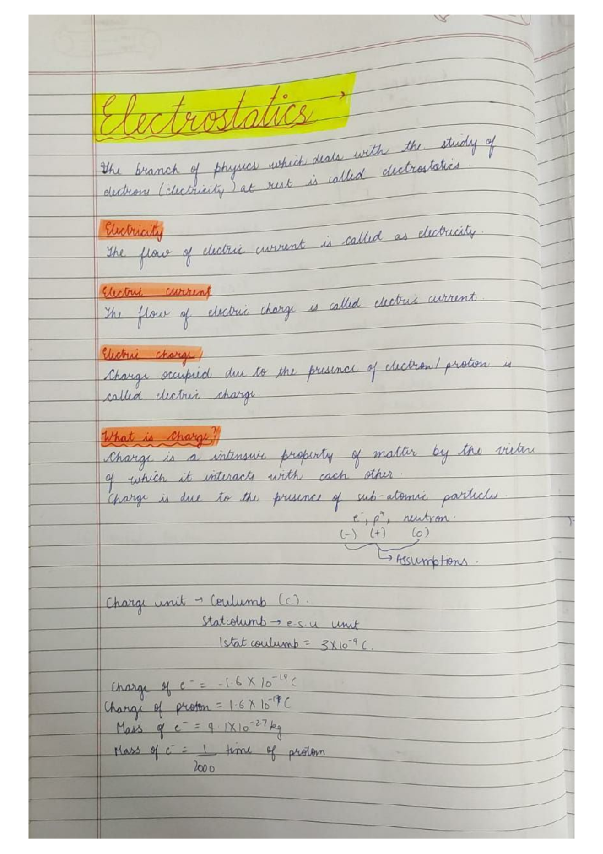 Electric Fields and Charges: A Study on Electrostatics (PHYS 101) - Studocu