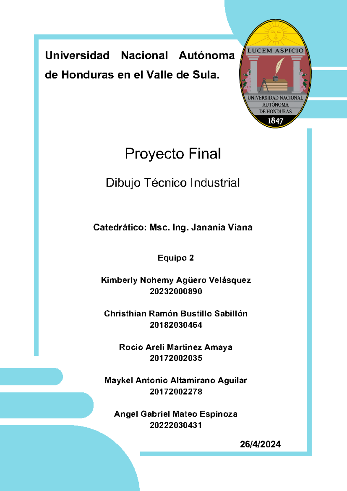 Proyecto Final: Rediseño de Layout en Dibujo Técnico Industrial (DIB 2 ...