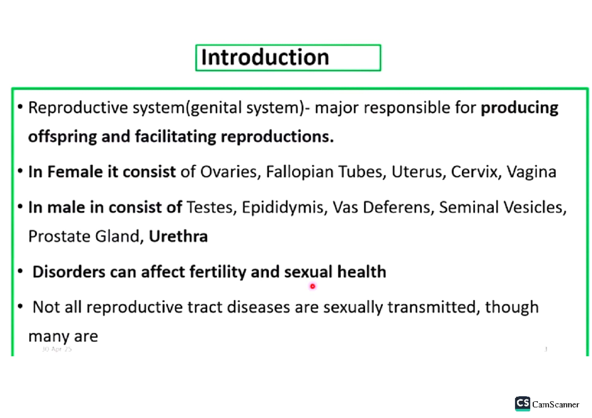 Reproductive Microbiology Overview: Key Concepts and Infections (30 CS) - Studocu