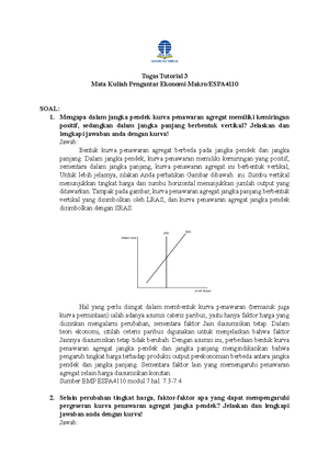 Tugas Tutorial 3 ekonomi mikro - Tugas Tutorial 1 Mata Kuliah Pengantar Ekonomi Mikro/ESPA ...