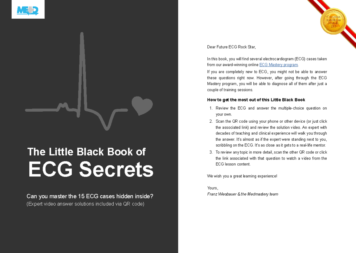 Little Black Book of ECG Secrets: Mastering 15 Cases (ECG 1 V1) - Studocu