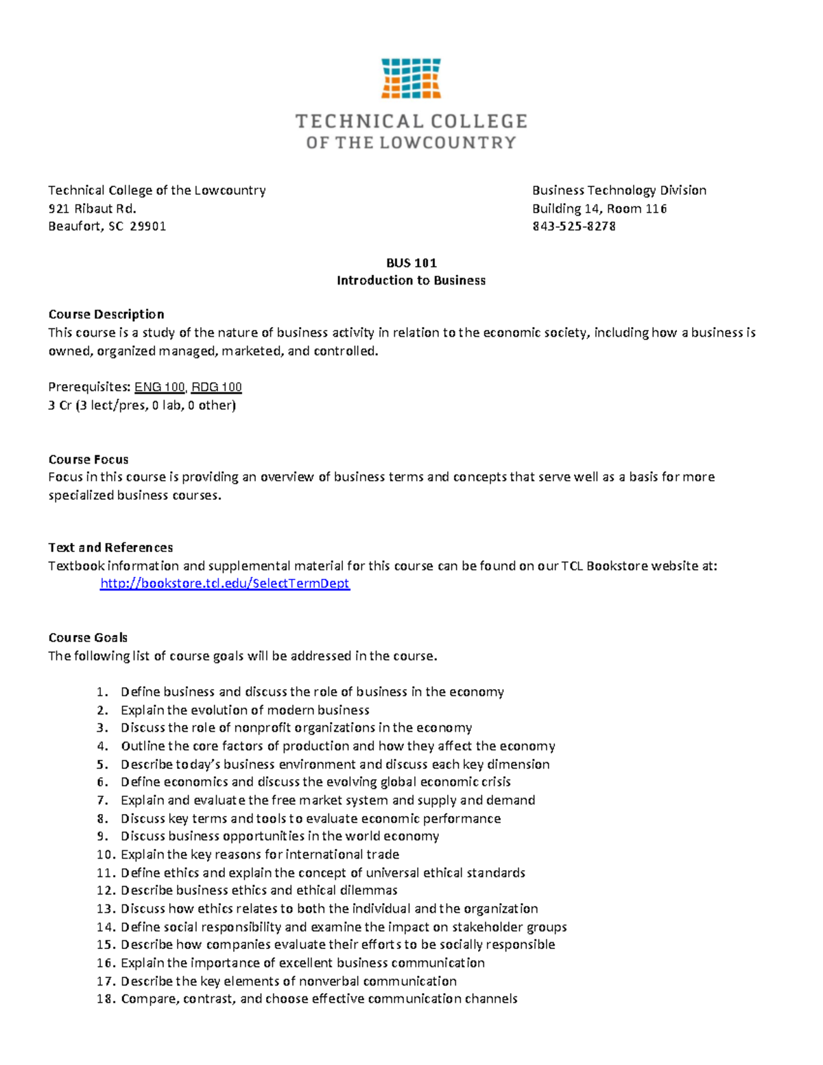 BUS 101 Syllabus: Introduction to Business Course Details and Policies ...