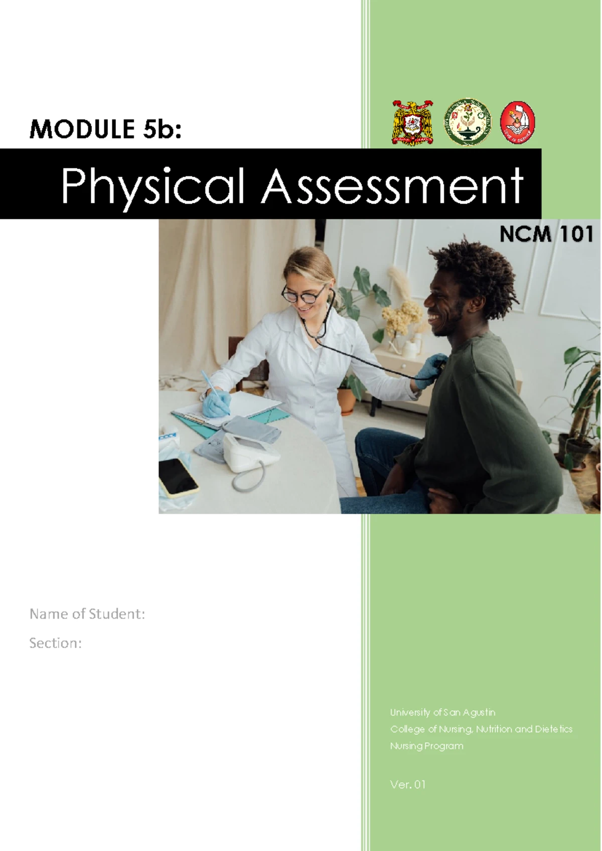 NCM 101 Module 5a: Comprehensive Guide to Physical Assessment - Studocu