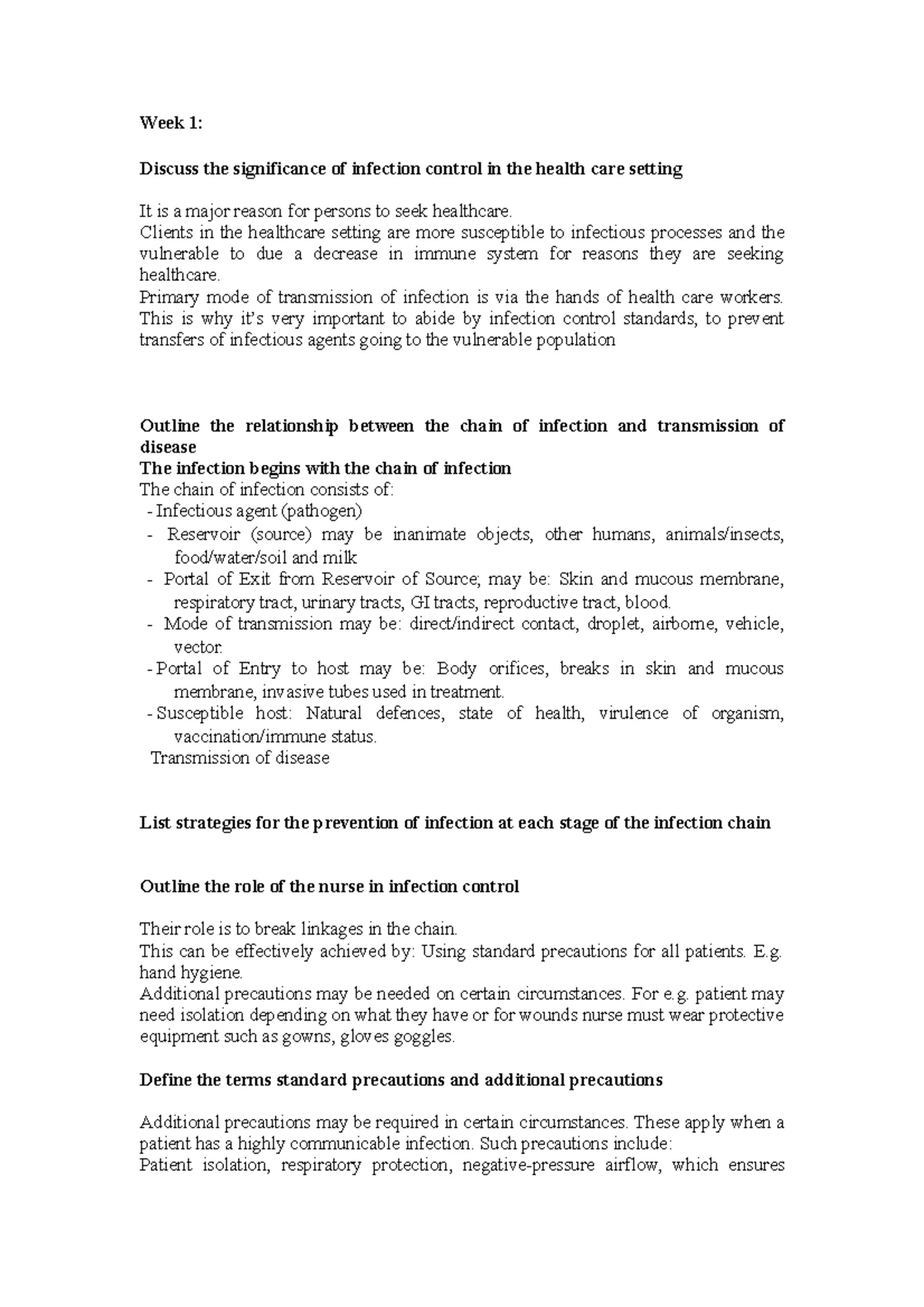 QAdds Chart - NUR1100 - Studocu