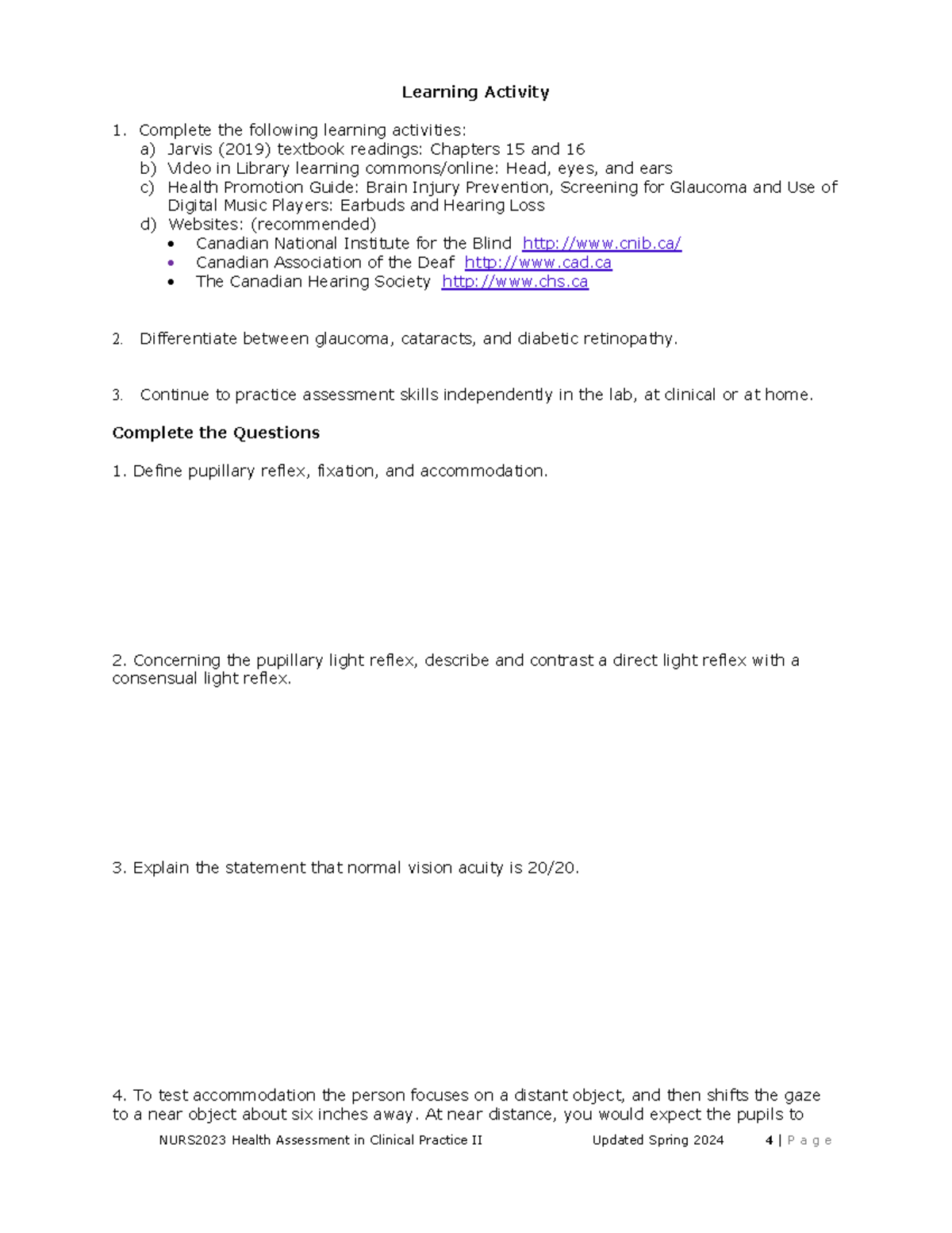 Weekly Learning Activities NURS2023: Lab Week 3 Overview - Studocu