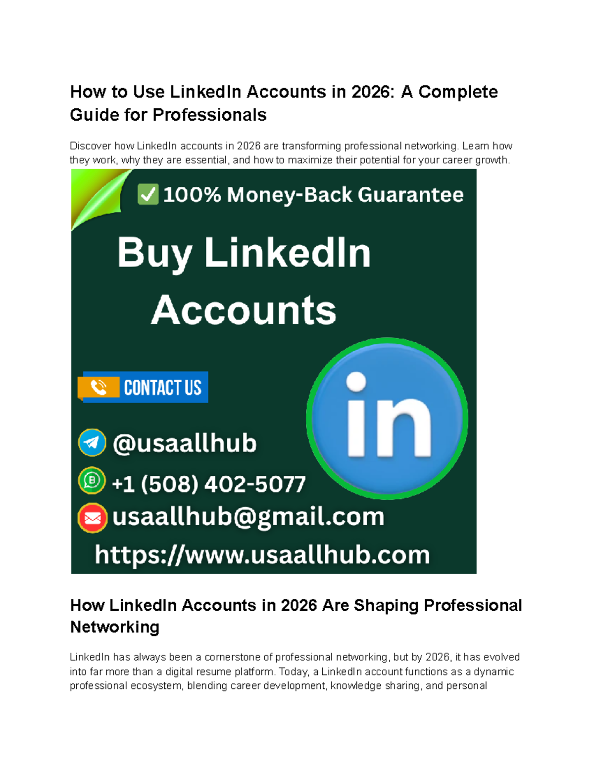 10 Sites to Buy LinkedIn Accounts in 2026: A Pro's Guide - Studocu