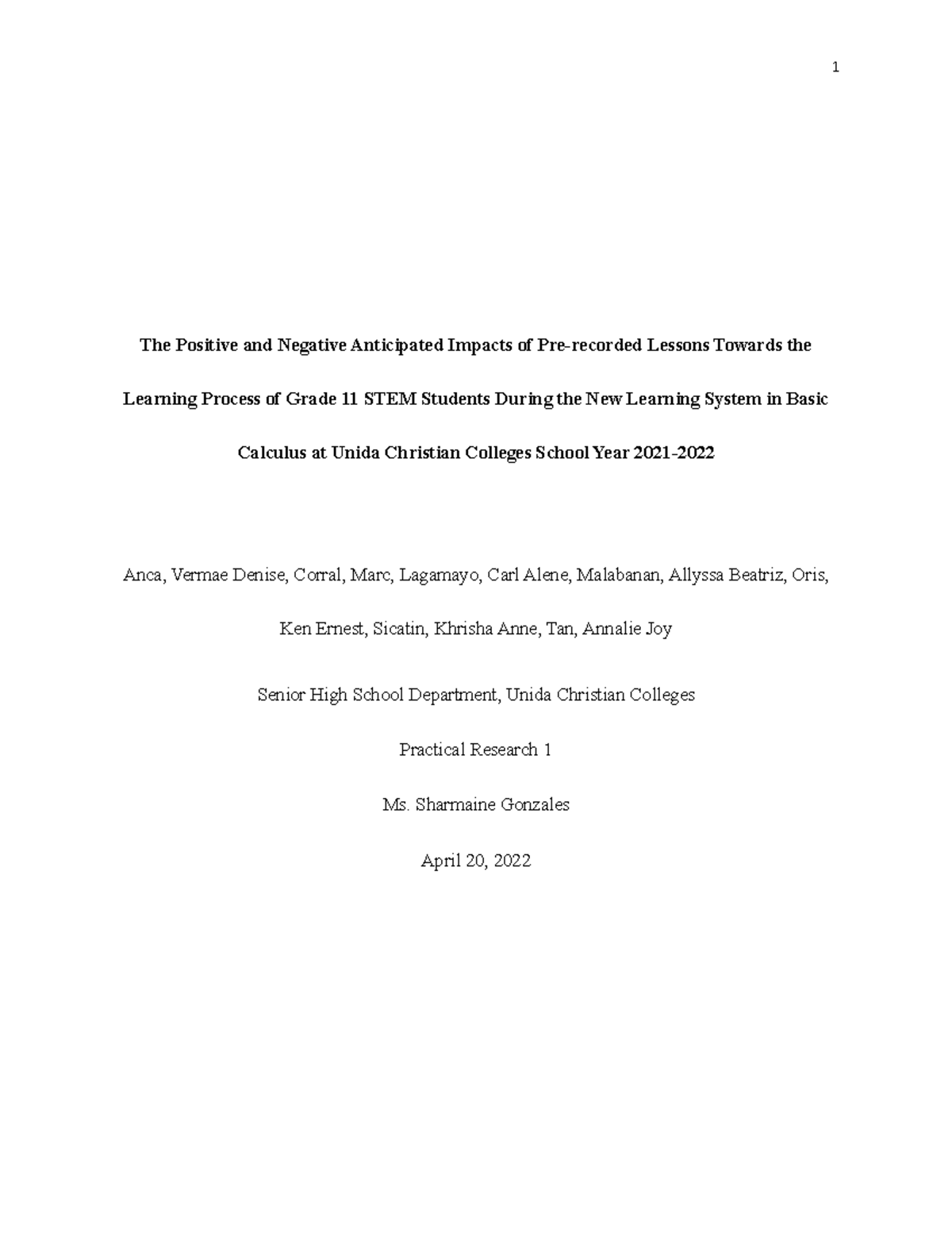 Final-Research-Manuscript -Group-6 - The Positive and Negative ...