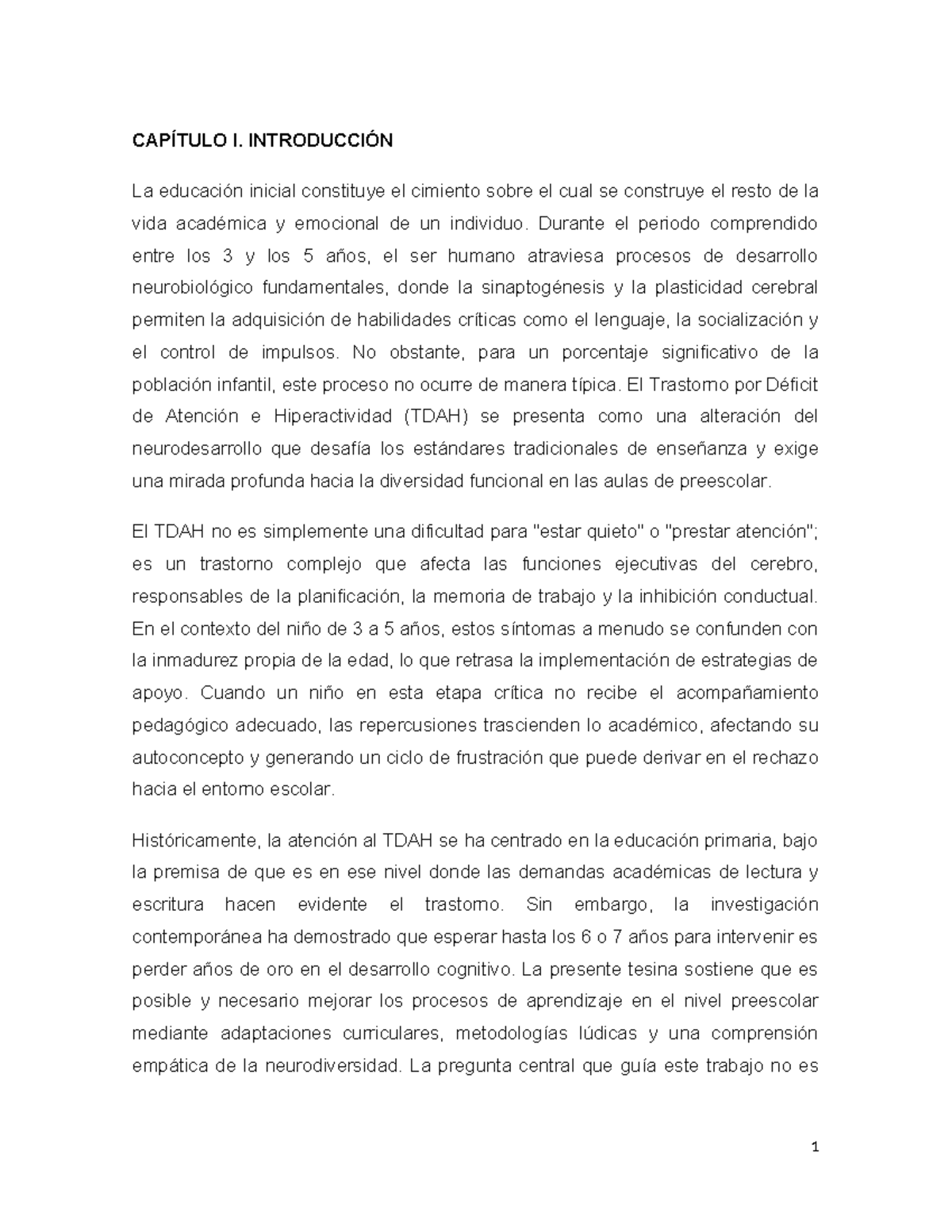 TDAH en Preescolar: Estrategias Pedagógicas para la Inclusión - Studocu