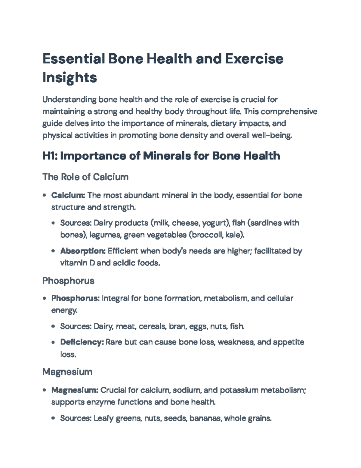 Essential Guide to Bone Health and Exercise Strategies - Essential Bone ...