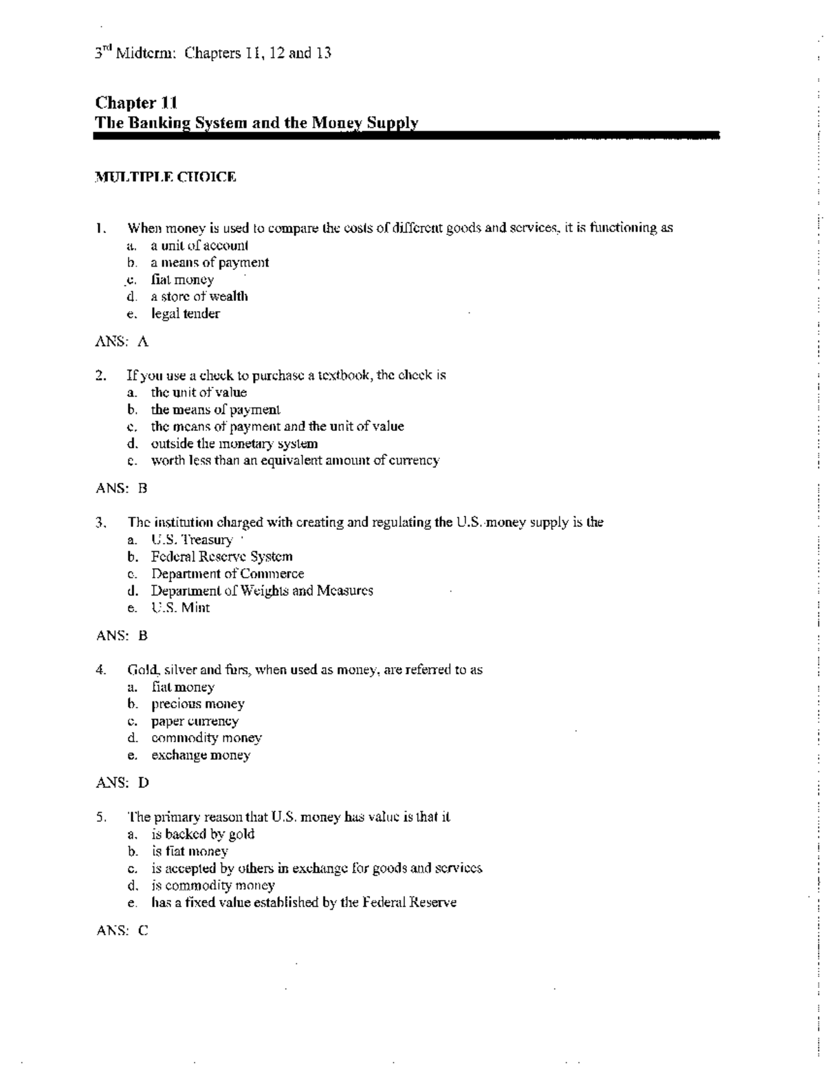 Midterm Review: Macroeconomics Chapters 11, 12, & 13 Insights - Studocu