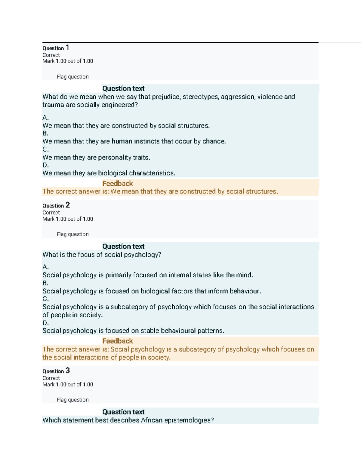 PYC3711 Assignment 1: Social Psychology Concepts and Questions - Studocu