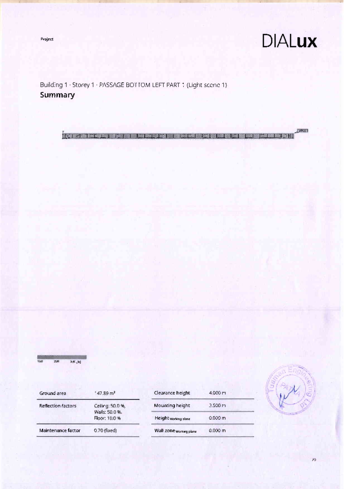 DIALux Project Building 1 - Illumination Report Summary - Studocu