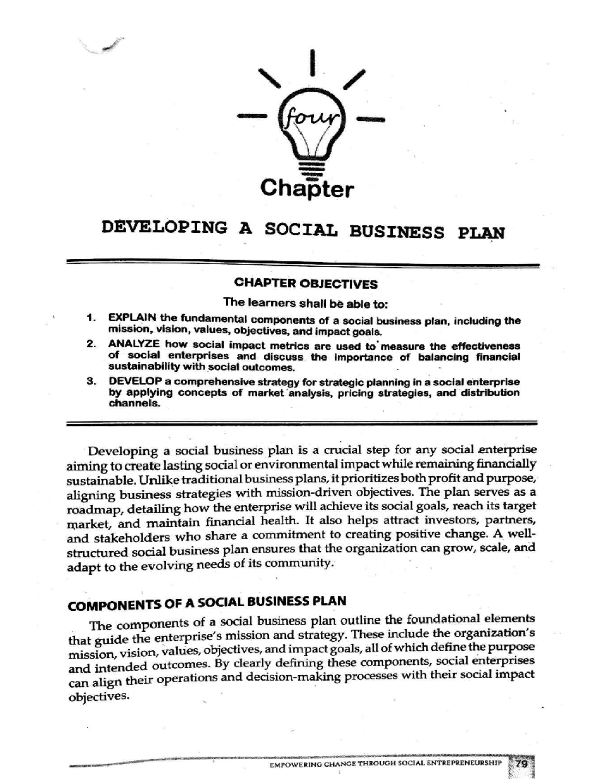 Chapter 4: Developing a Social Business Plan in Social Entrepreneurship ...