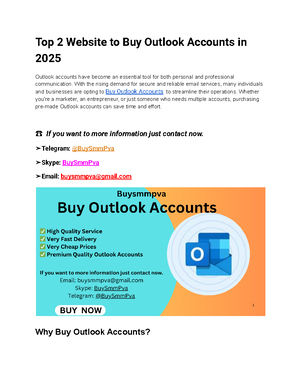 Top 7 Website to Buy Outlook Accounts in 2025 - Email services play a ...